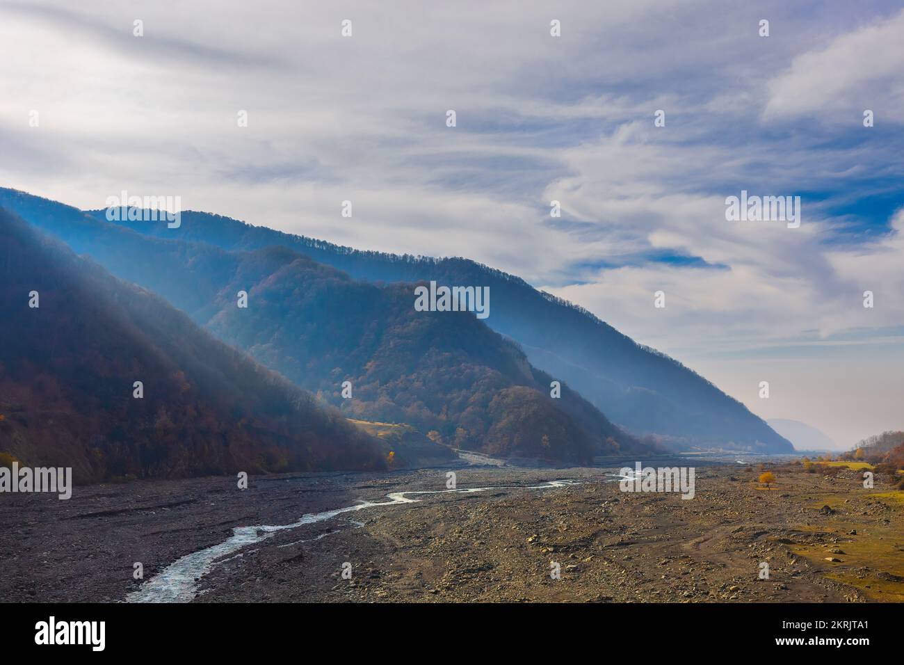 The mouth of a mountain river in Gakh Stock Photo - Alamy