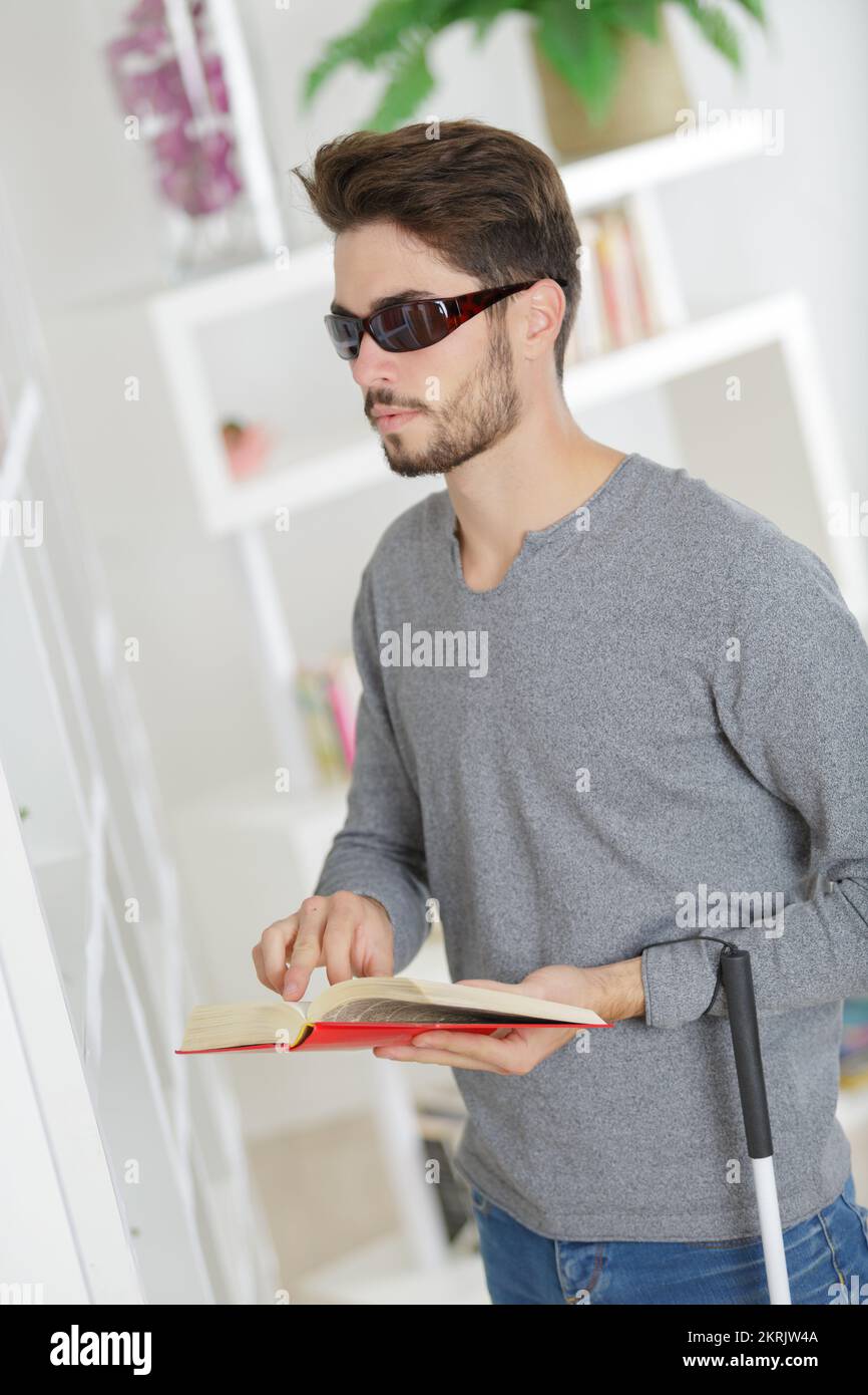 Blind studying hi-res stock photography and images - Alamy