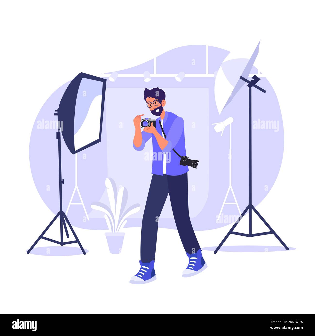Man Photographer Character Vector. Photographer Character Flat Cartoon ...
