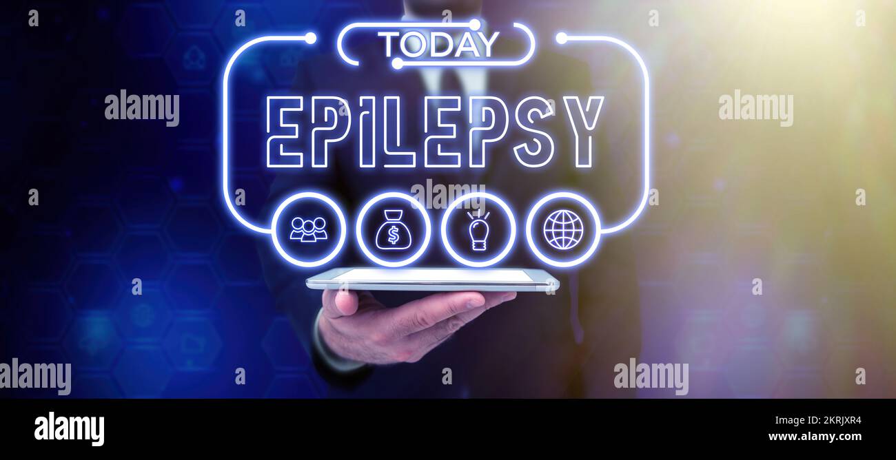 Sign displaying Epilepsy, Word Written on Fourth most common ...