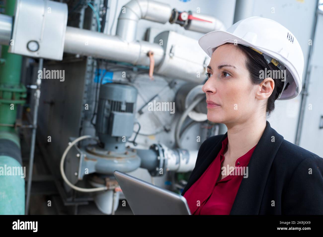 female inspector in industrial factory Stock Photo - Alamy