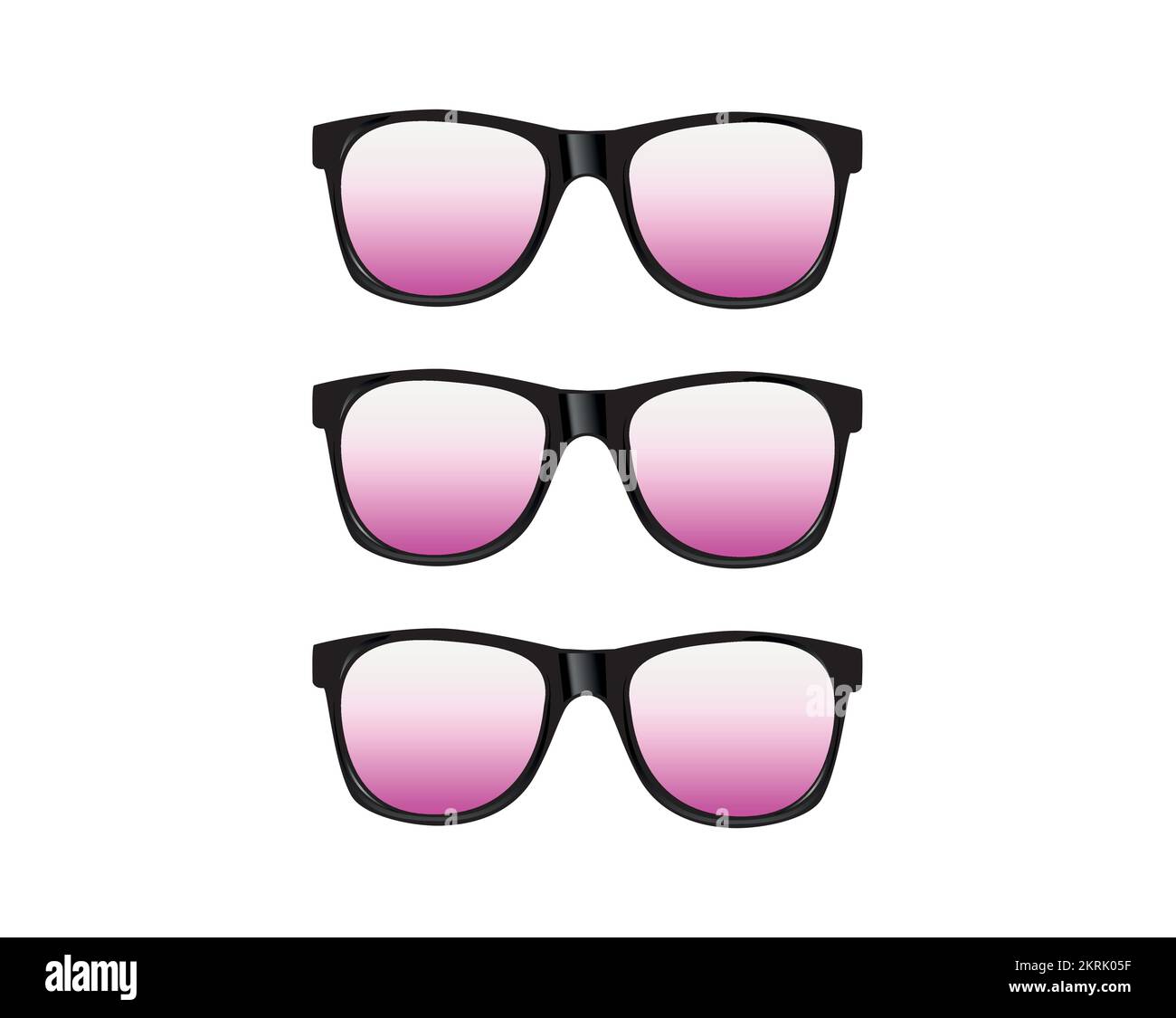 Realistic Vintage Sunglasses Isolated Vector Illustration Stock Vector ...