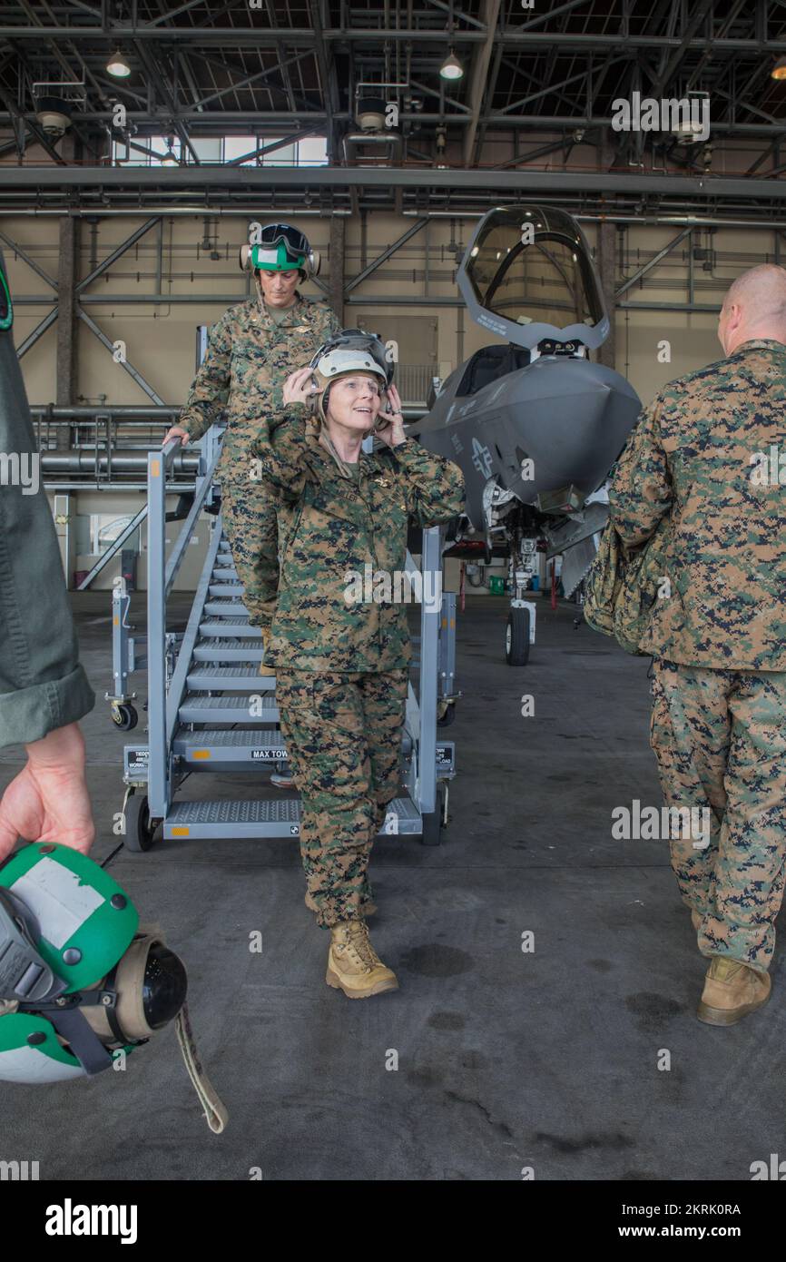 U.S. Navy Rear Adm. Pamela Miller, the medical officer of the Marine ...