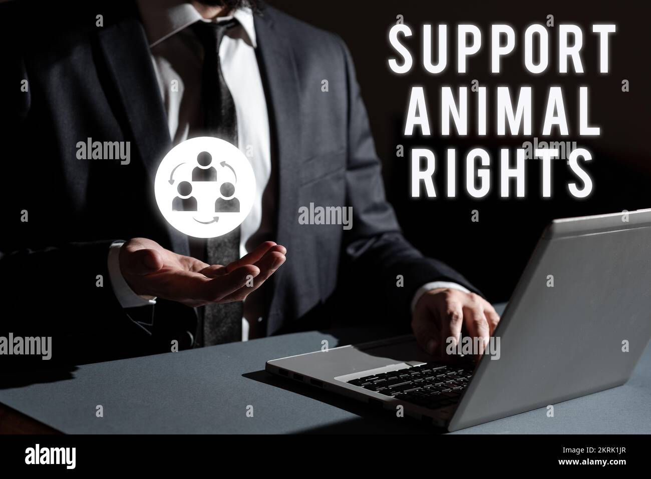 Sign displaying Support Animal Rights, Internet Concept protection and ...