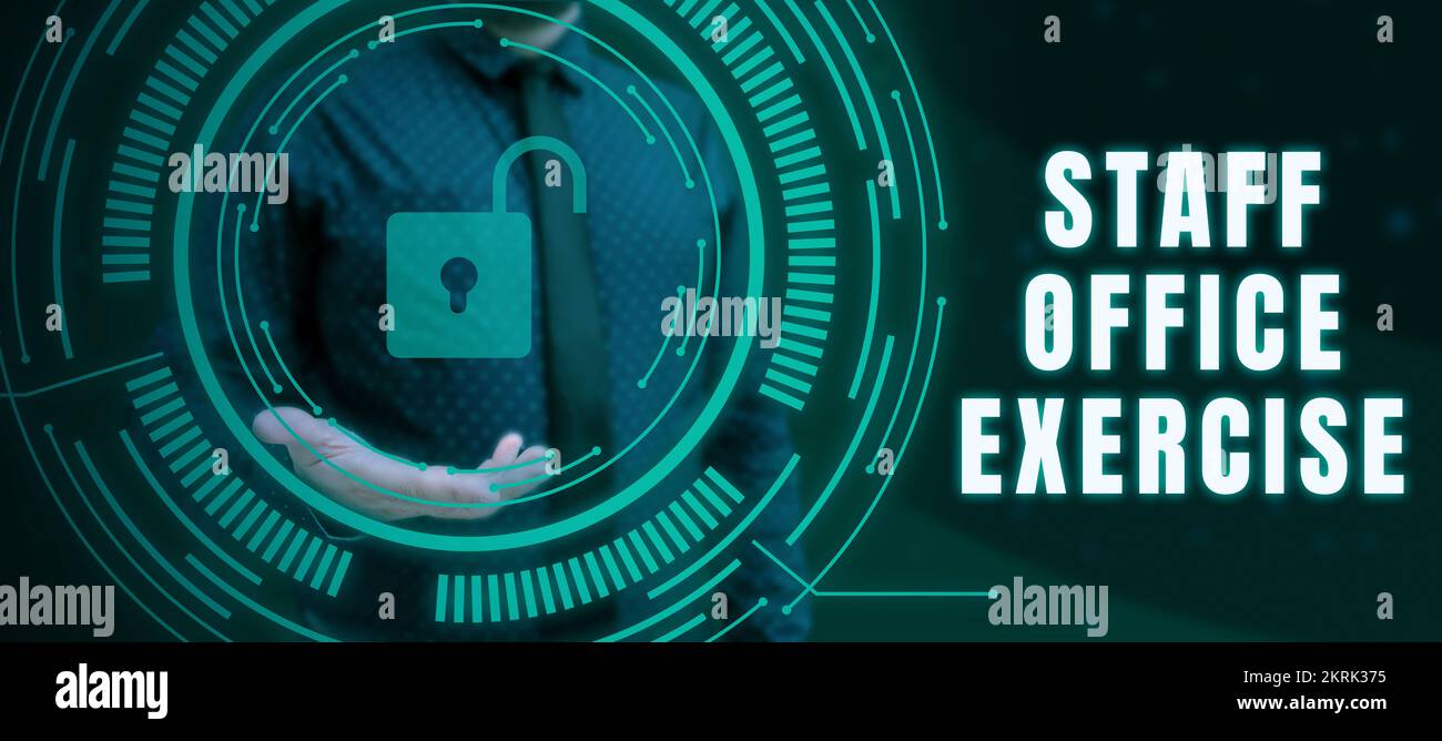 Text caption presenting Staff Office Exercise, Business overview ...