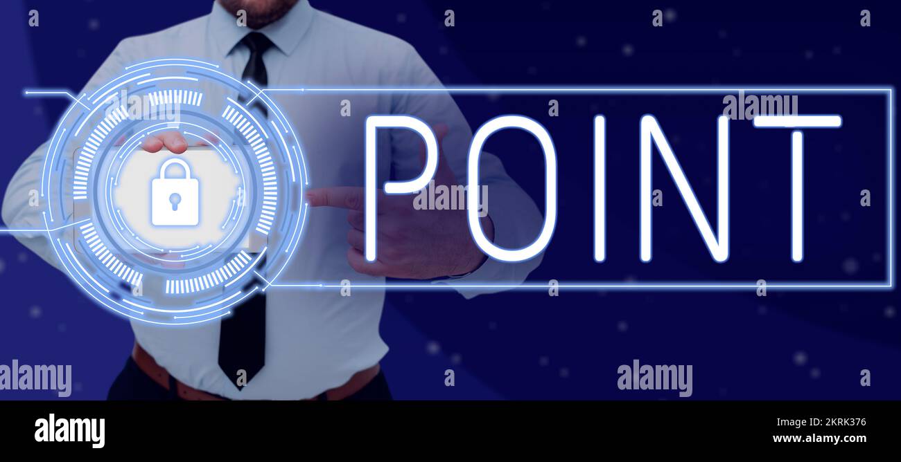 Writing displaying text Point, Concept meaning dot or other punctuation ...