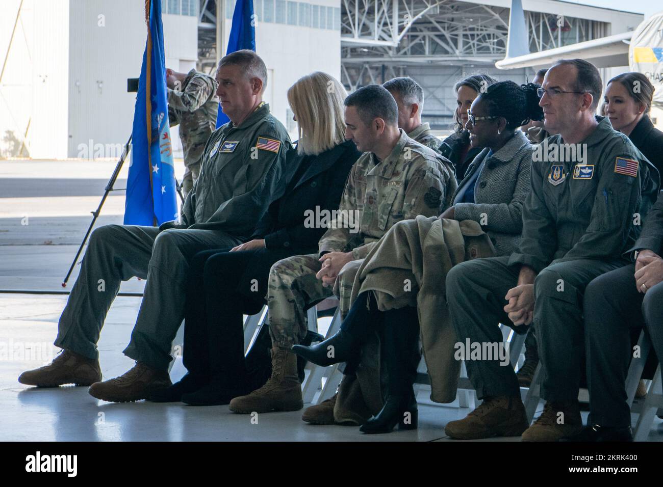 U.S. Air Force Lt. Gen. John Healy (far right), chief of Air Force ...