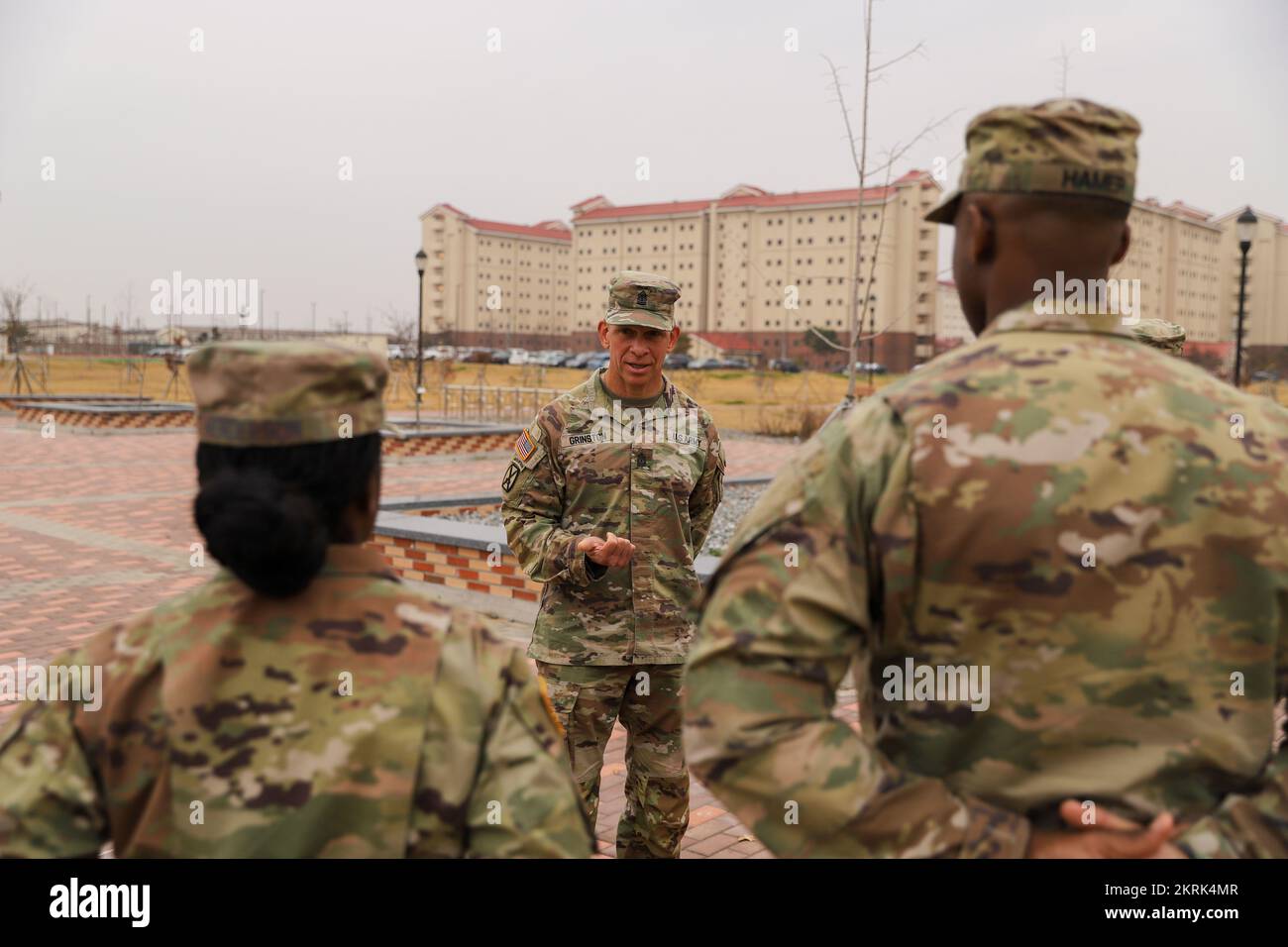 Sgt. Maj. of the Army Michael A. Grinston speaks to 2nd Infantry ...
