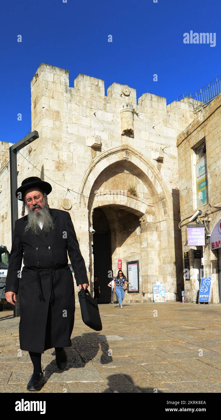 Jaffa gate is one of the seven gates of the old city of Jerusalem Stock ...