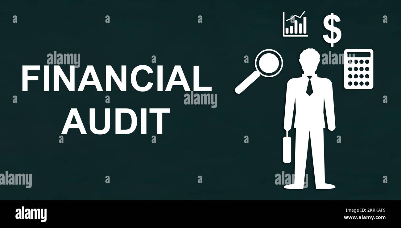 Illustration of a financial audit concept Stock Photo - Alamy
