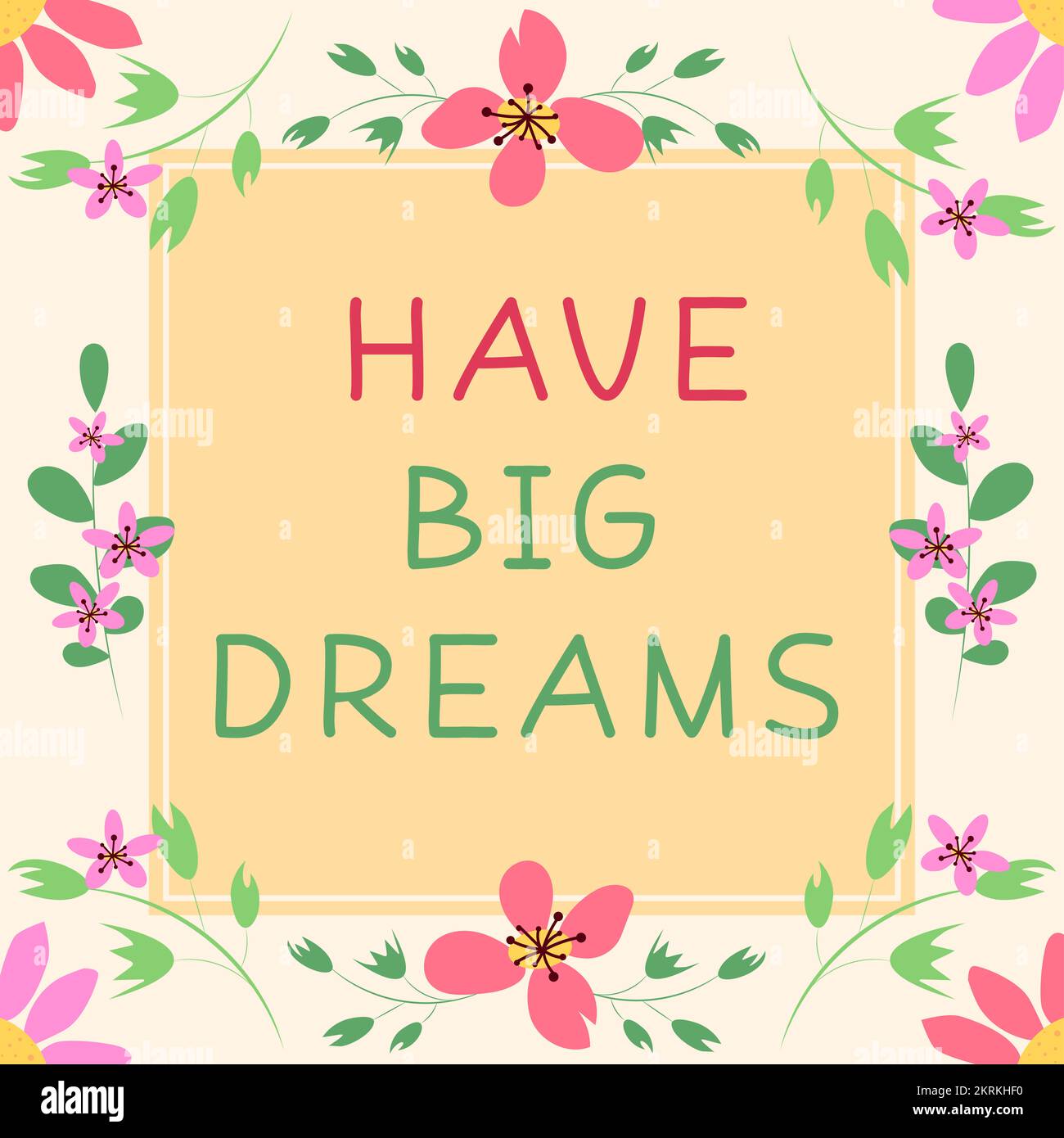 Text caption presenting Have Big Dreams, Business overview Future ...