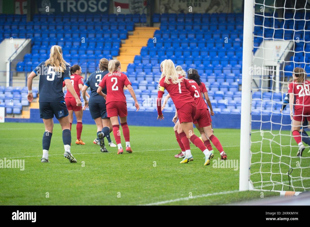November 27, 2022: WSL Liverpool v Blackburn Rovers at Prenton Park ...