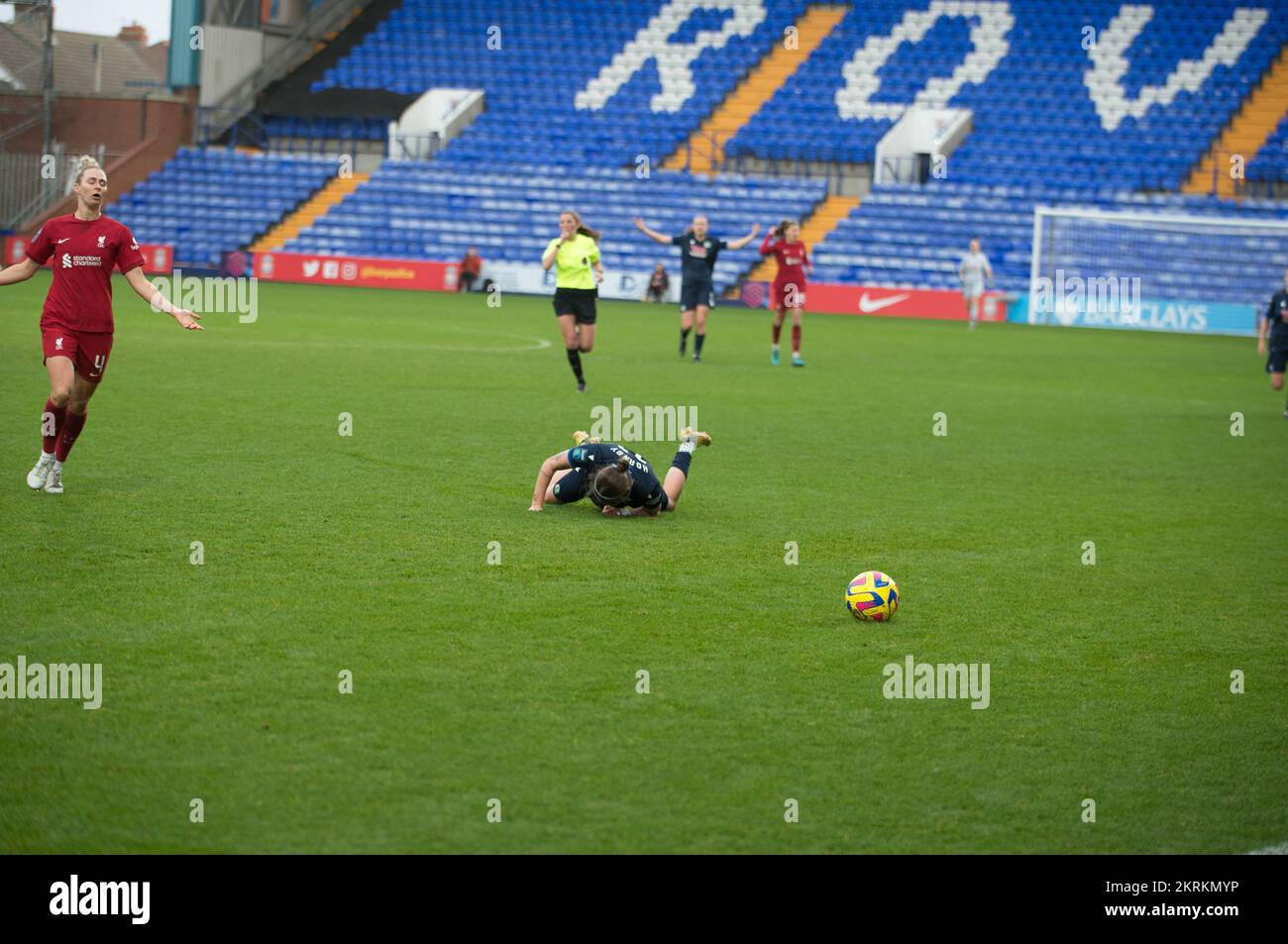 November 27, 2022: WSL Liverpool v Blackburn Rovers at Prenton Park ...