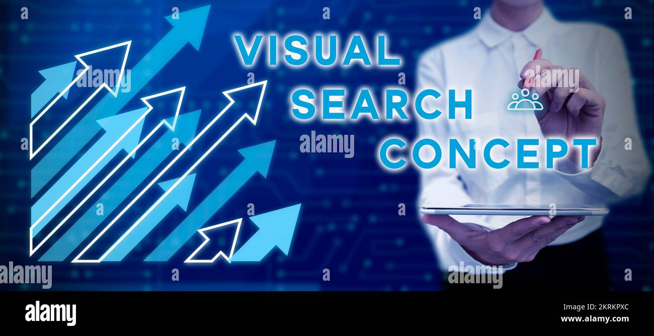 Sign displaying Visual Search Concept, Business showcase perceptual ...