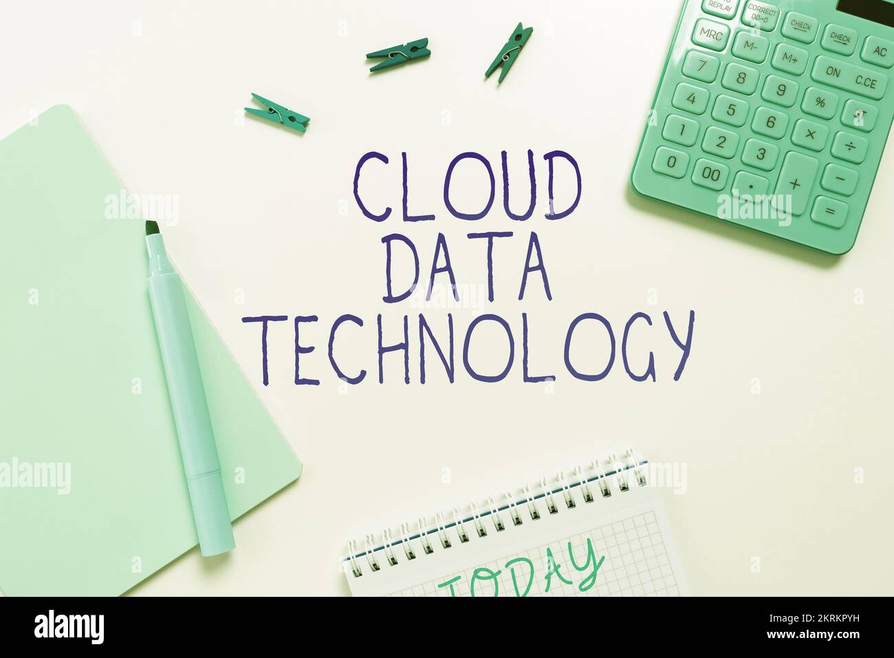 Hand writing sign Cloud Data Technology, Business idea Save and access data and programs over ...
