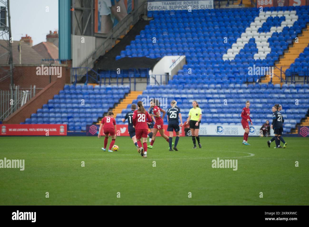 November 27, 2022: WSL Liverpool v Blackburn Rovers at Prenton Park ...