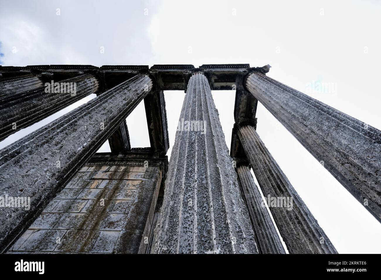 Kutahya, Turkey, May 2021: The Temple of Zeus with ionic style in th ...