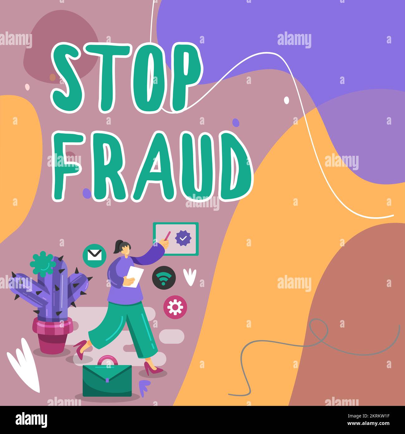 Text showing inspiration Stop Fraud, Word Written on campaign advices ...