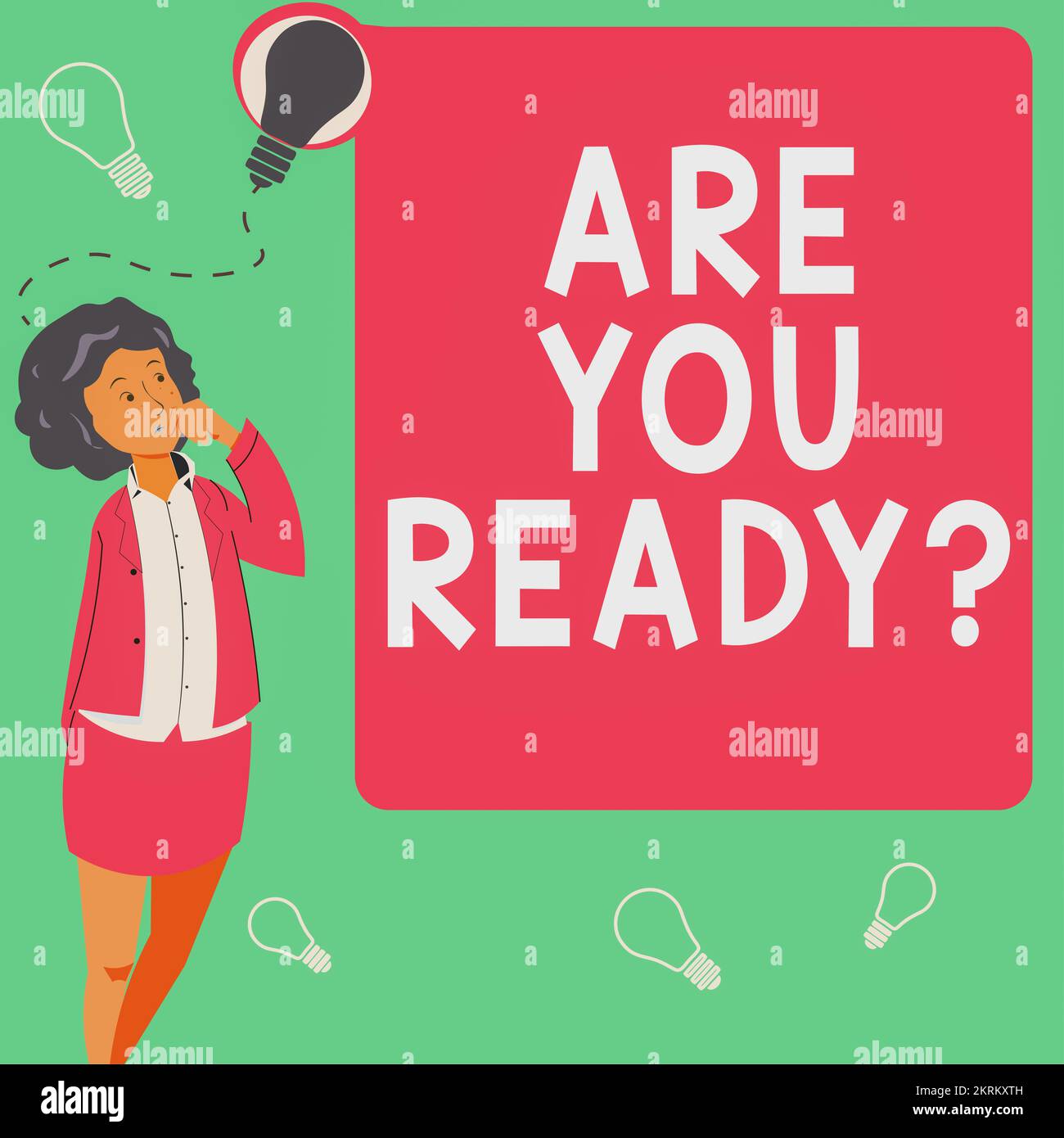 Hand writing sign Are You Readyquestion, Word for Asking if already ...