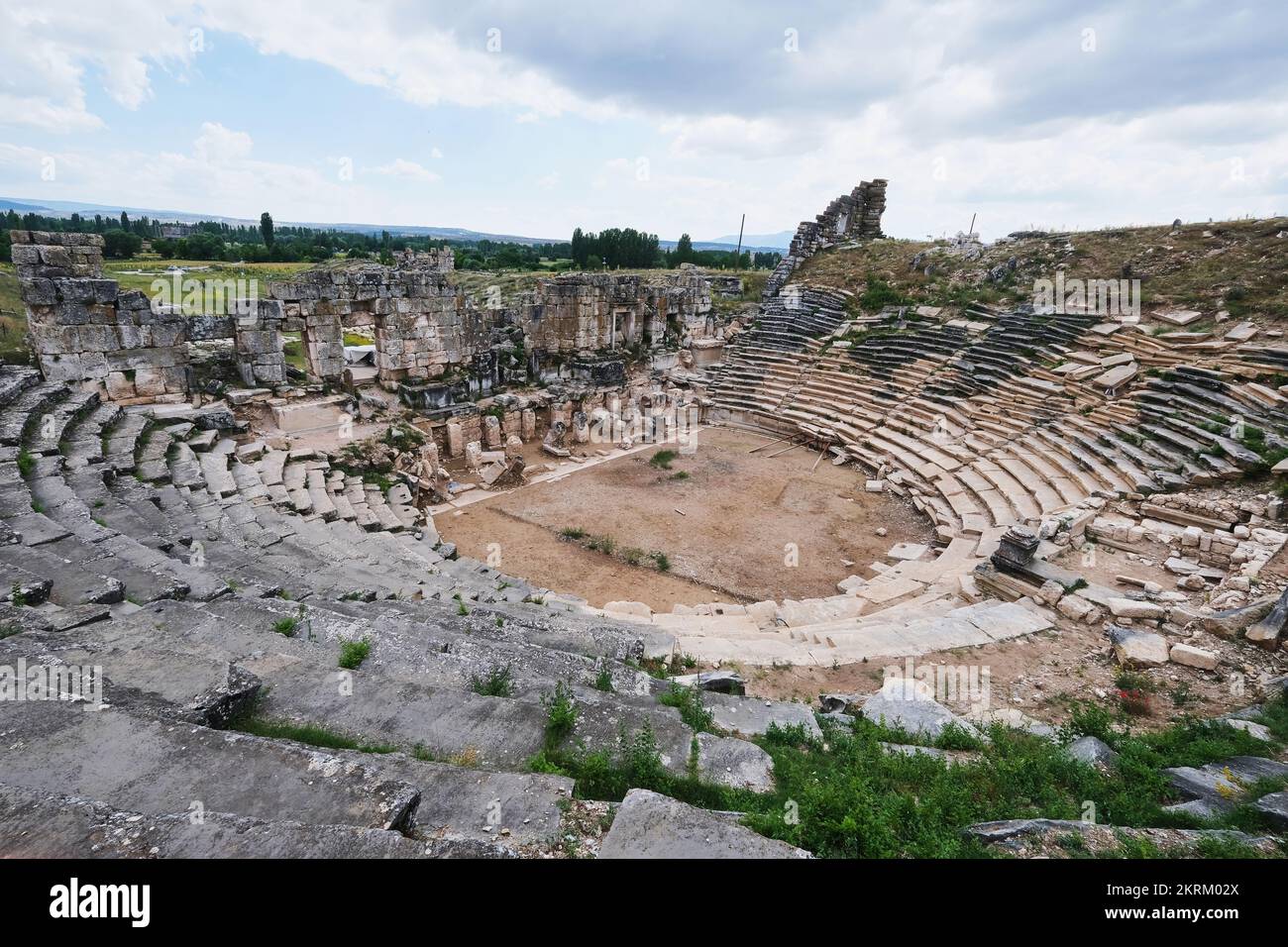 Kutahya, Turkey, May 2021: Ancient theater and stadium of Aizonai ...