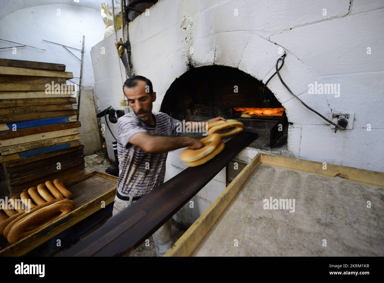 A traditional fire oven bakery specializing in Ka’ek Al-Quds - Sesame ...