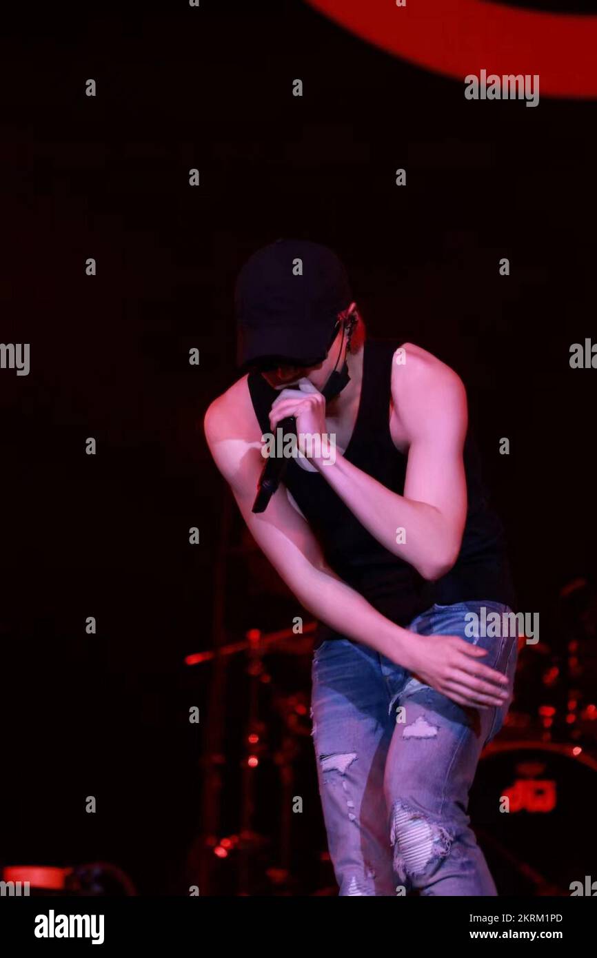 Chinese singer/actor Zhang Yixing shows at the Metamoon Music Festival ...