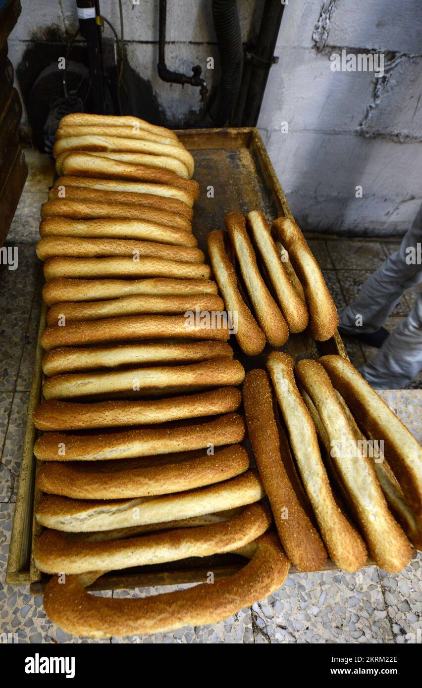 A traditional fire oven bakery specializing in Ka’ek Al-Quds - Sesame ...