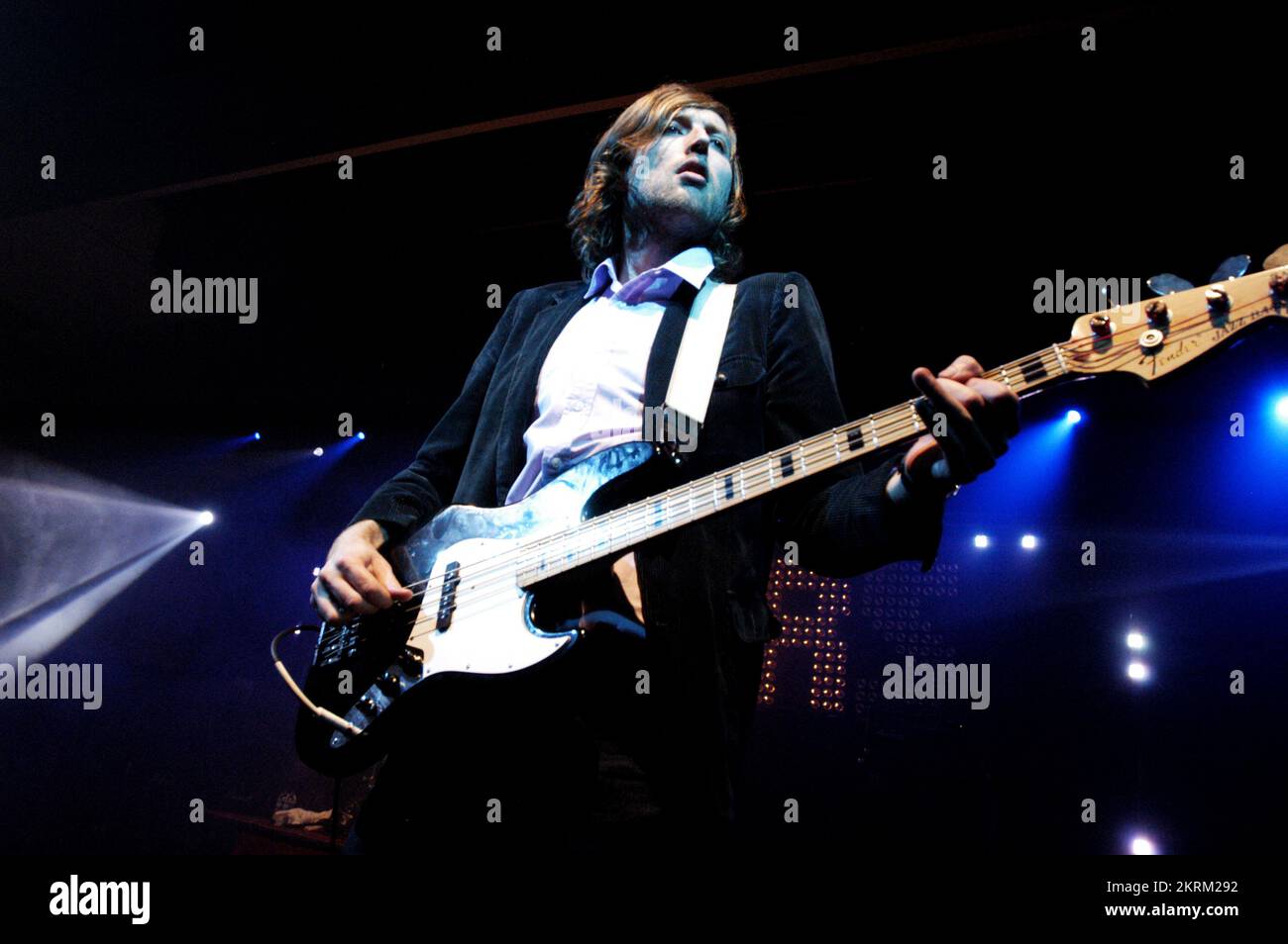 THE KILLERS, YOUNG, HOT FUSS TOUR, 2005: Mark Stoermer, bass player of ...