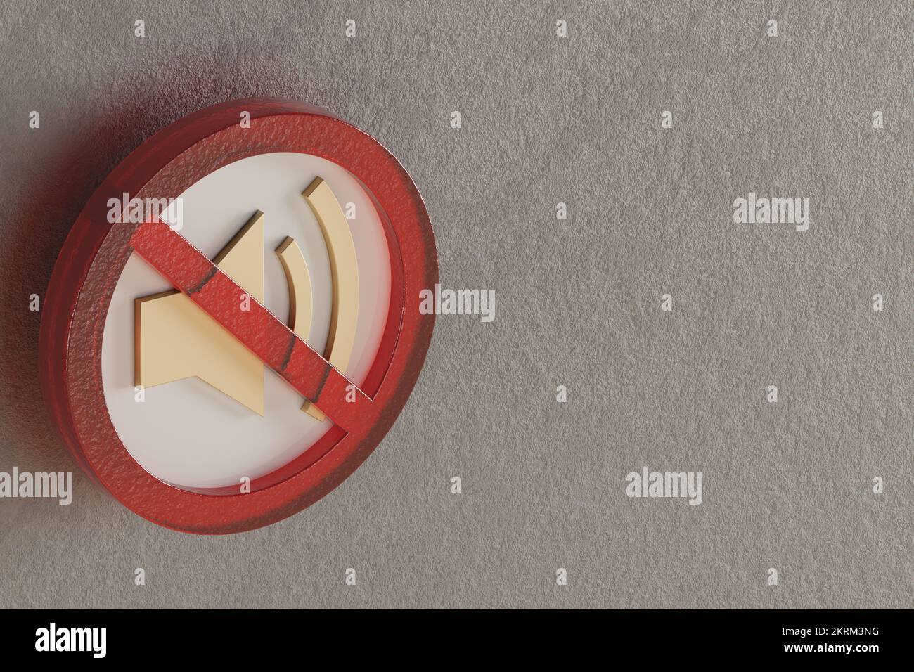 Beautiful abstract illustration Forbidden, noise, prohibition, sound ...