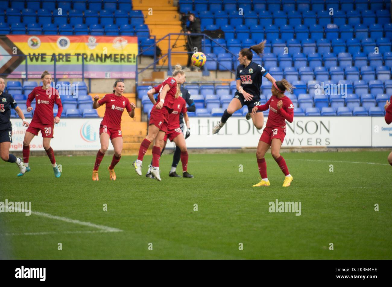 November 27, 2022: WSL Liverpool v Blackburn Rovers at Prenton Park ...