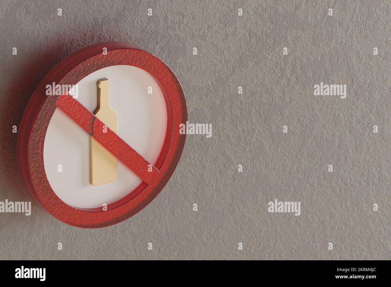 Beautiful abstract illustration Alcohol, bottle, forbidden, prohibition ...