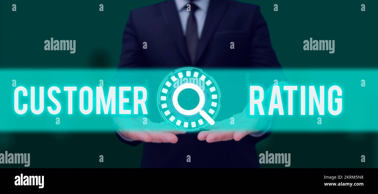 Writing displaying text Customer Rating, Business showcase gauge the ... Writing displaying text Customer Rating, Business showcase gauge the ...