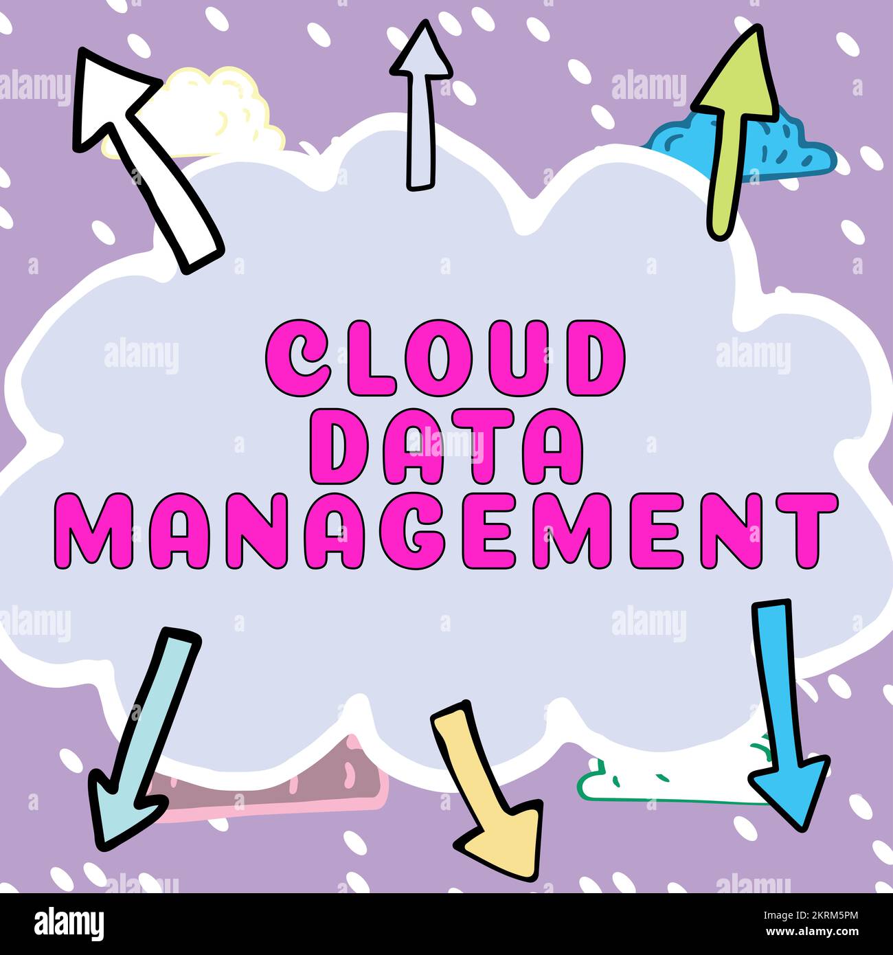 Text sign showing Cloud Data Management, Internet Concept A technique to manage data across ...