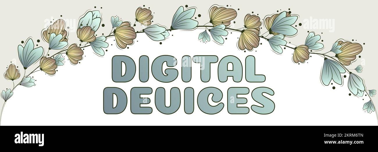 Writing displaying text Digital Devices, Business showcase physical ...