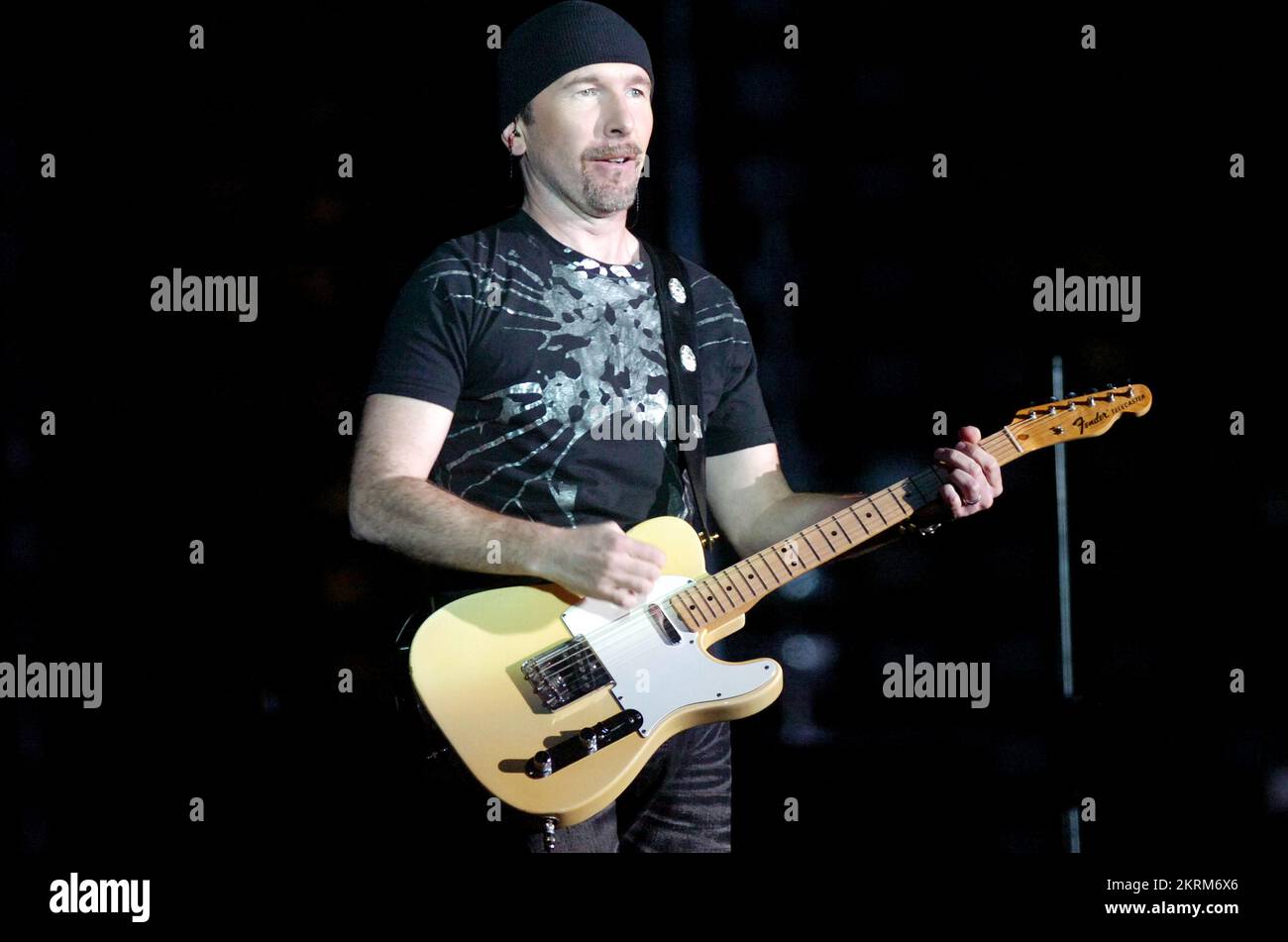 THE EDGE, U2, WORLD TOUR CONCERT, 2005: Lead guitarist The Edge of the ...