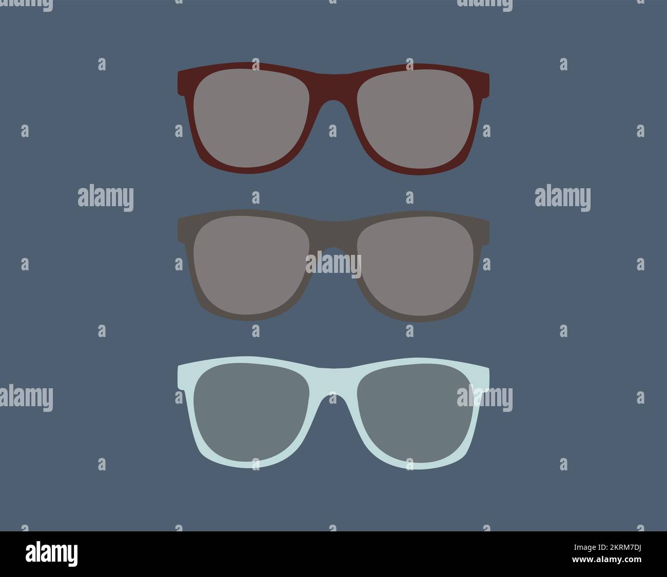 Realistic Vintage Sunglasses Isolated Vector Illustration Stock Vector ...