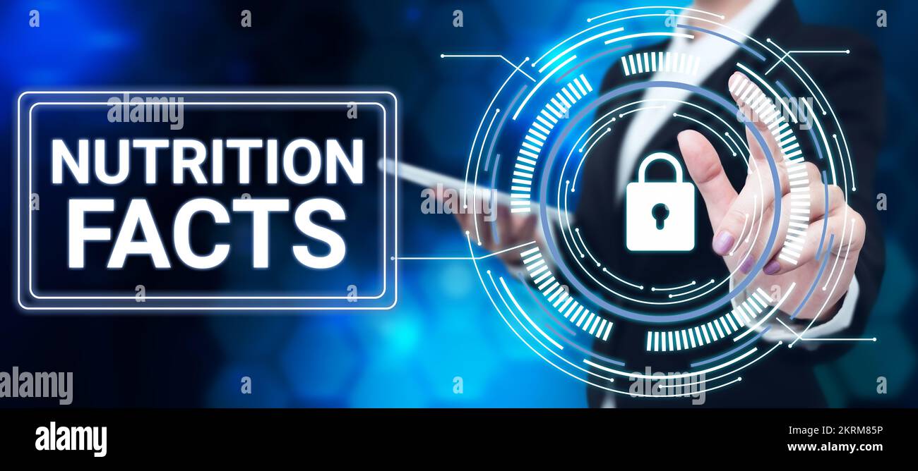 Conceptual display Nutrition Facts, Conceptual photo detailed ...