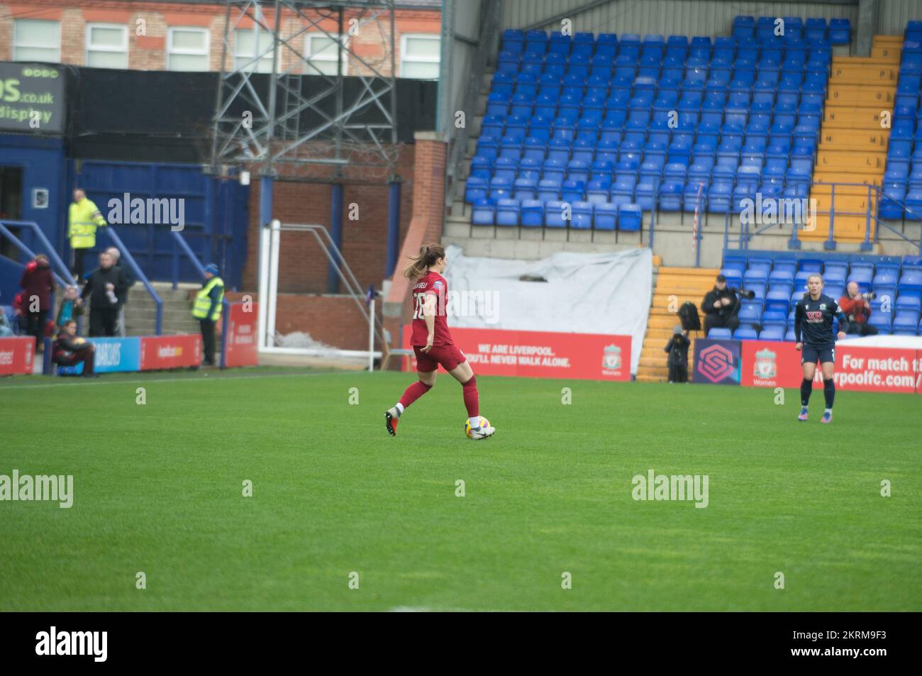 November 27, 2022: WSL Liverpool v Blackburn Rovers at Prenton Park ...