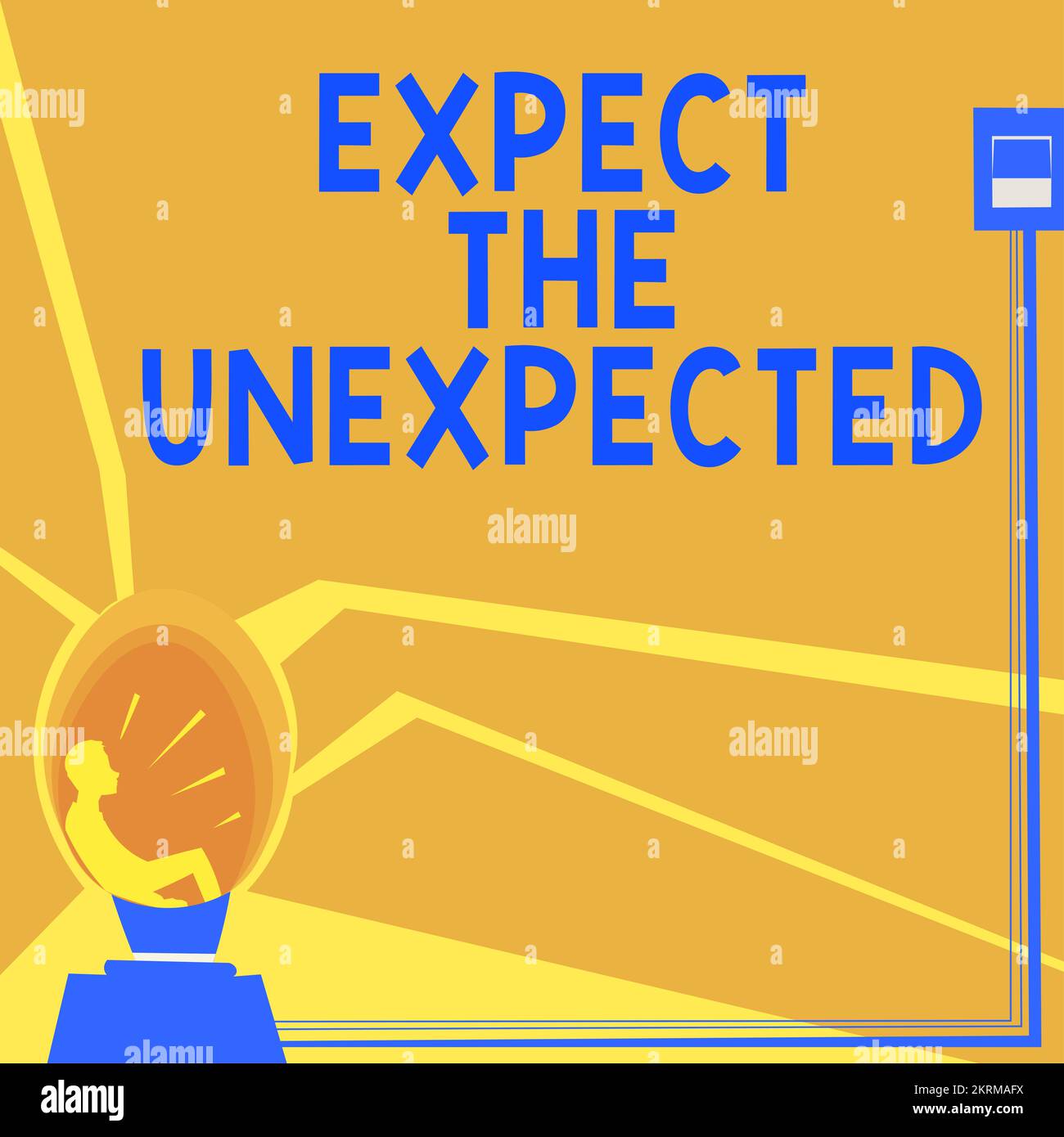 Hand writing sign Expect The Unexpected, Business approach Anything ...