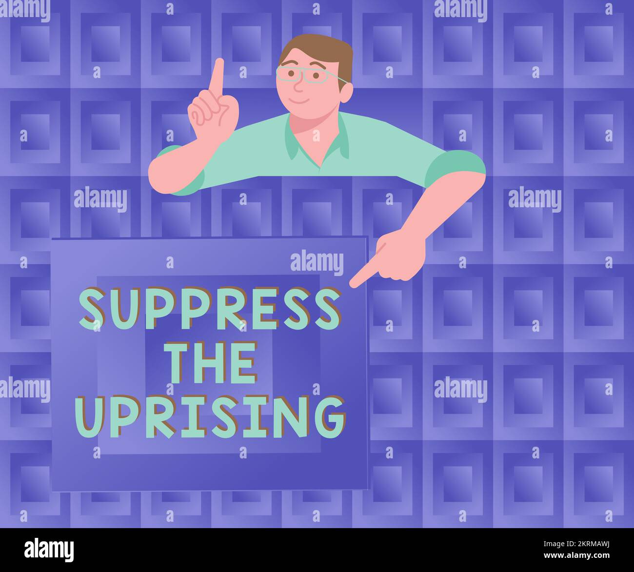 Text caption presenting Suppress The Uprising, Business showcase ...
