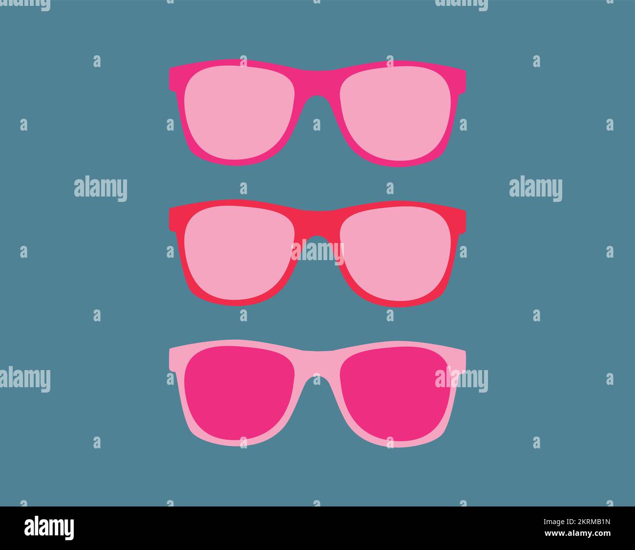 Realistic Vintage Sunglasses Isolated Vector Illustration Stock Vector