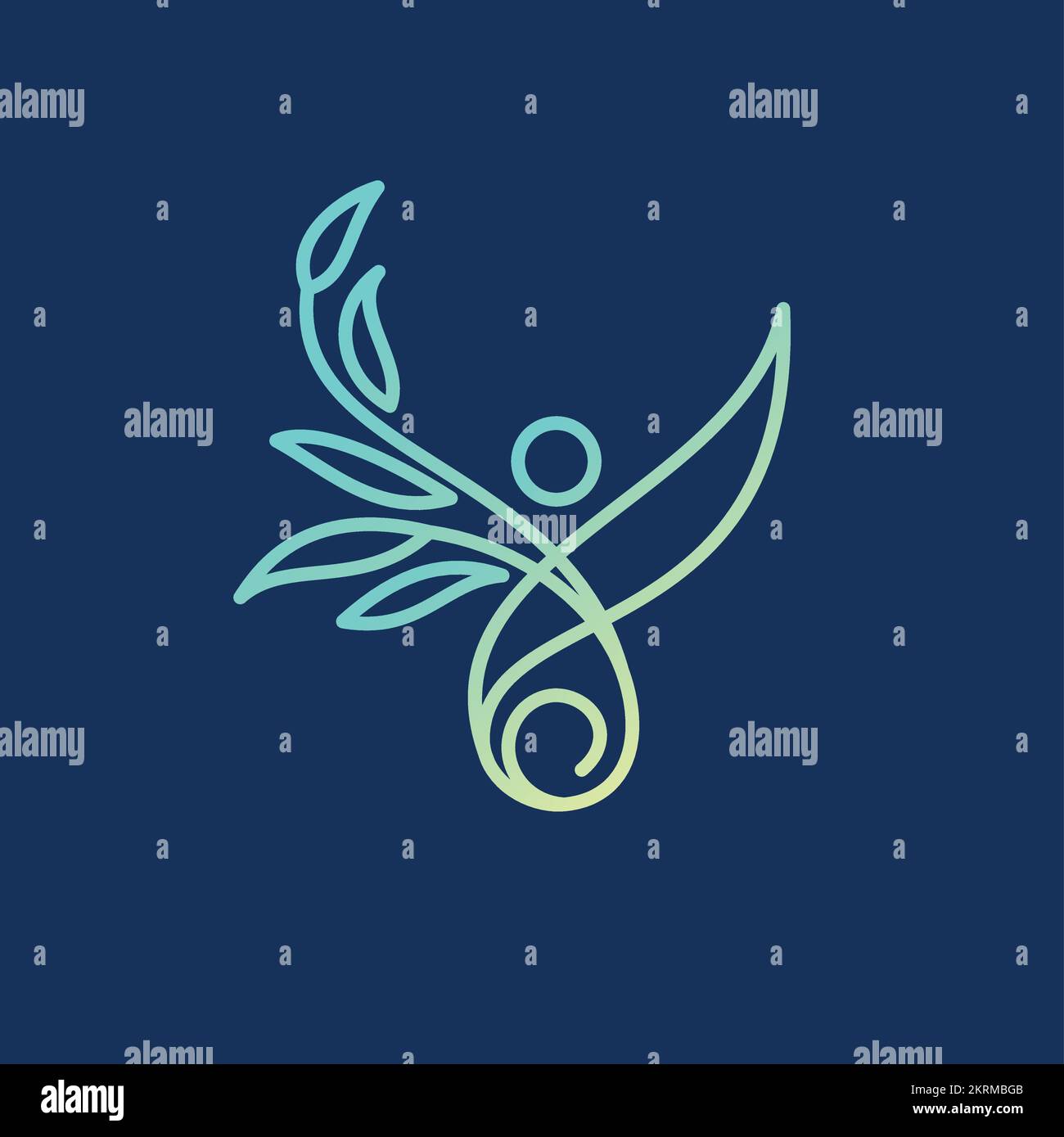 Abstract body silhouette. Caring, wellness logotype Stock Vector Image ...