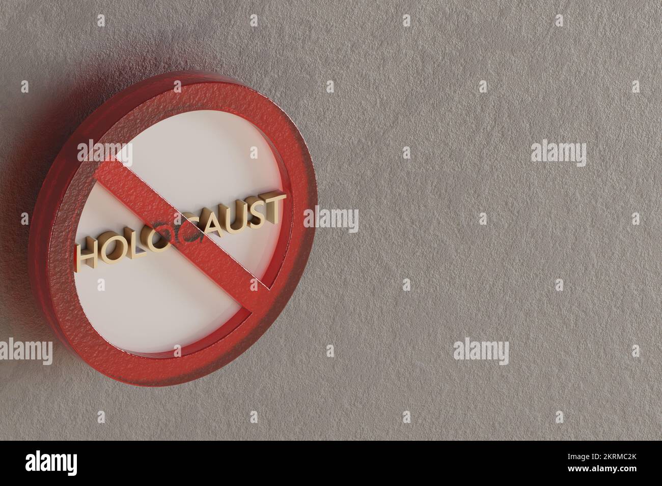 Beautiful abstract illustration Holocaust Forbidden, prohibiting sign ...