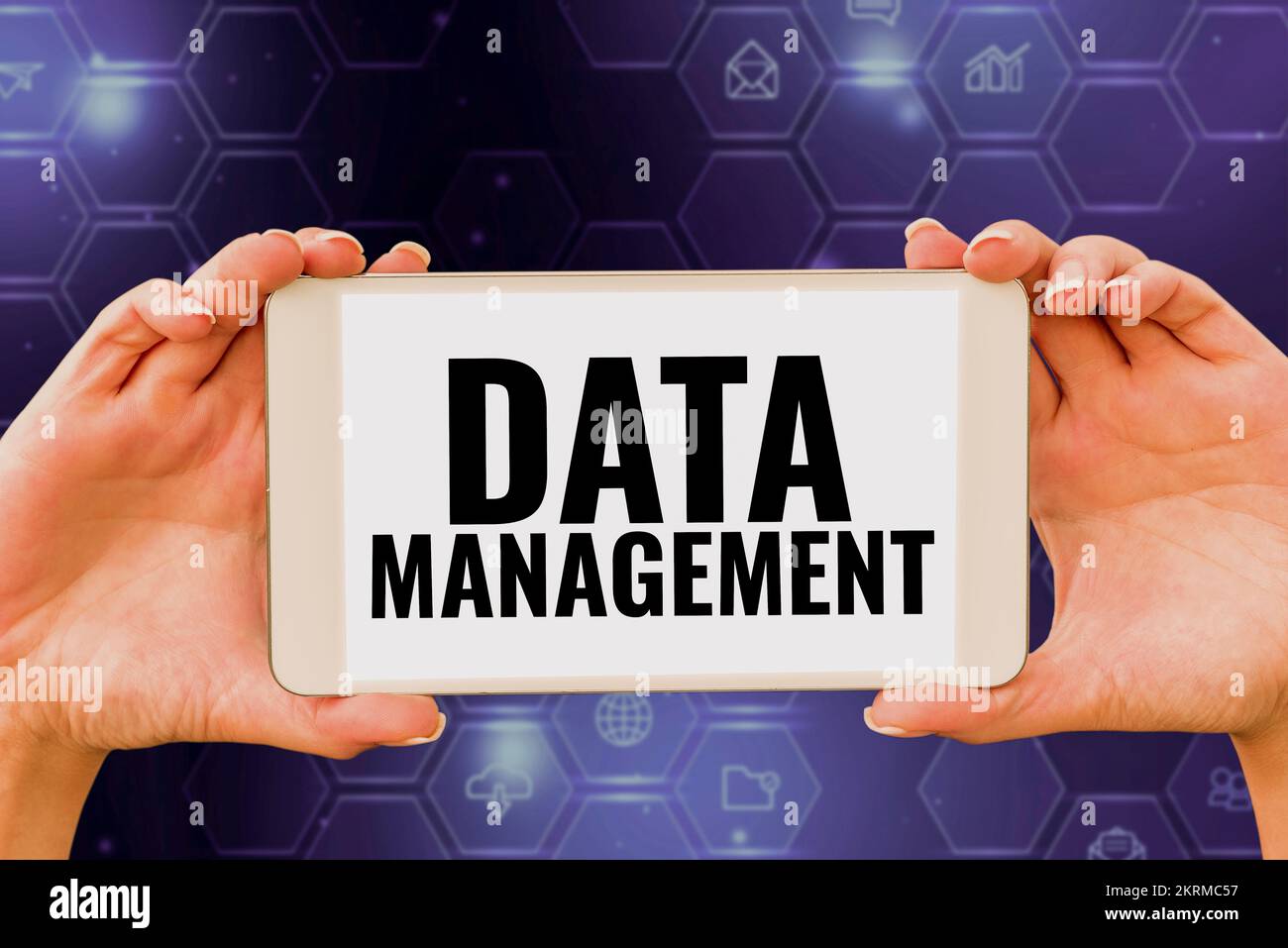 Conceptual caption Data Management, Internet Concept disciplines related to managing data as a ...