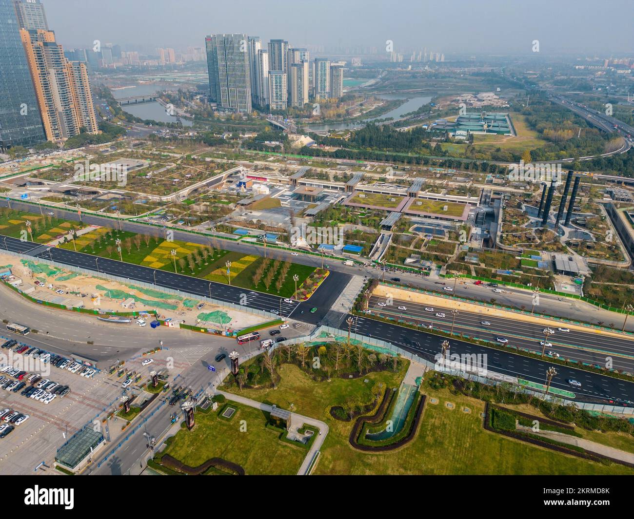 Aerial photo shows the Chengdu SKP in Chengdu City, southwest China's ...