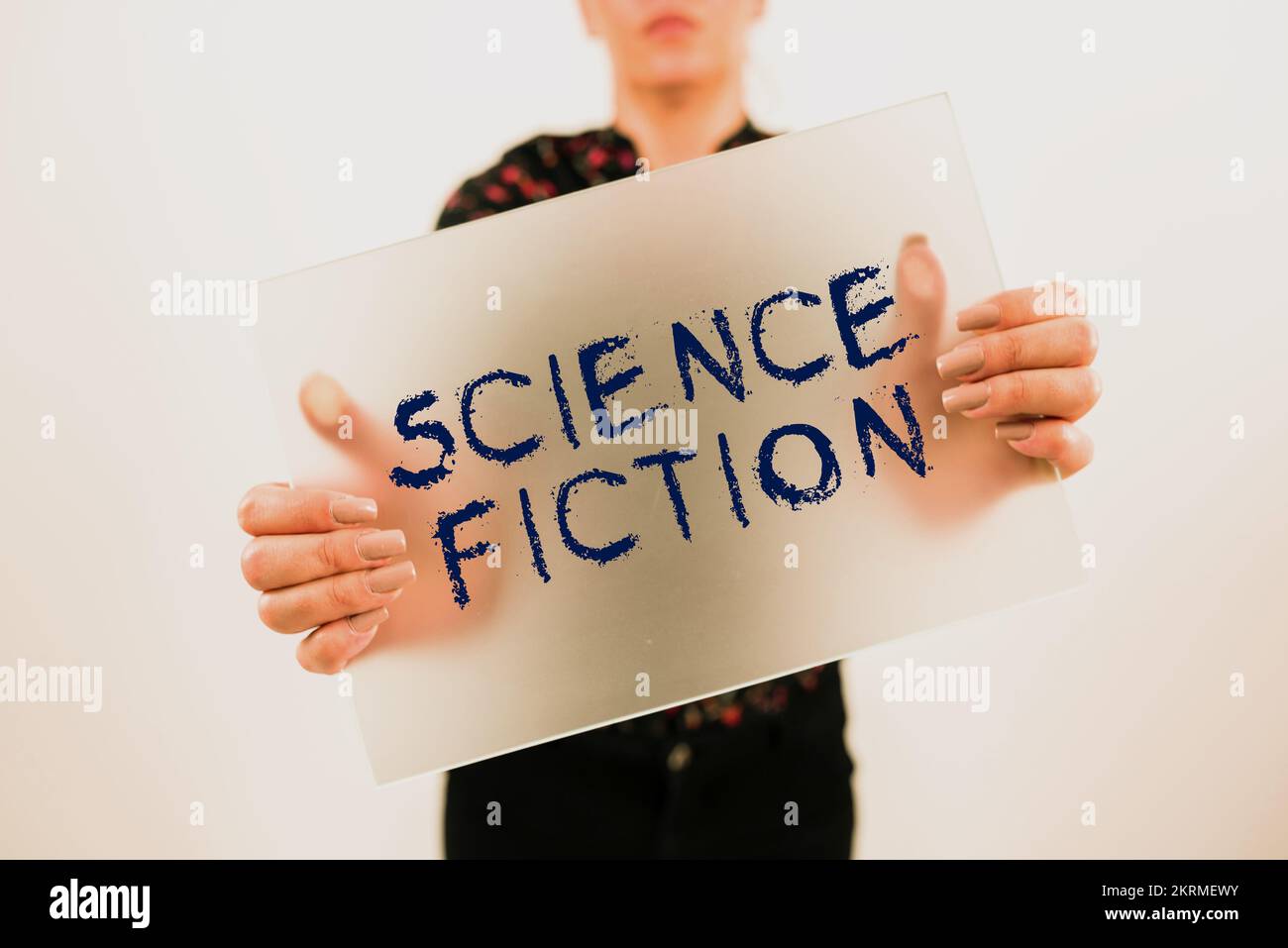 Hand writing sign Science Fiction, Word for Fantasy Entertainment Genre ...