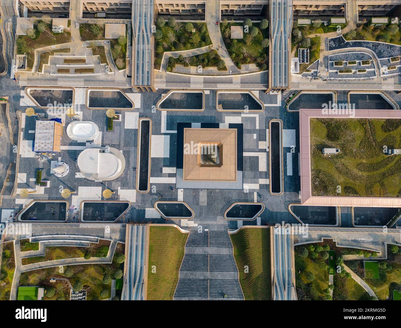 Aerial photo shows the Chengdu SKP in Chengdu City, southwest China's ...