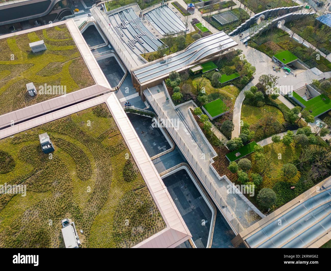 Aerial photo shows the Chengdu SKP in Chengdu City, southwest China's ...