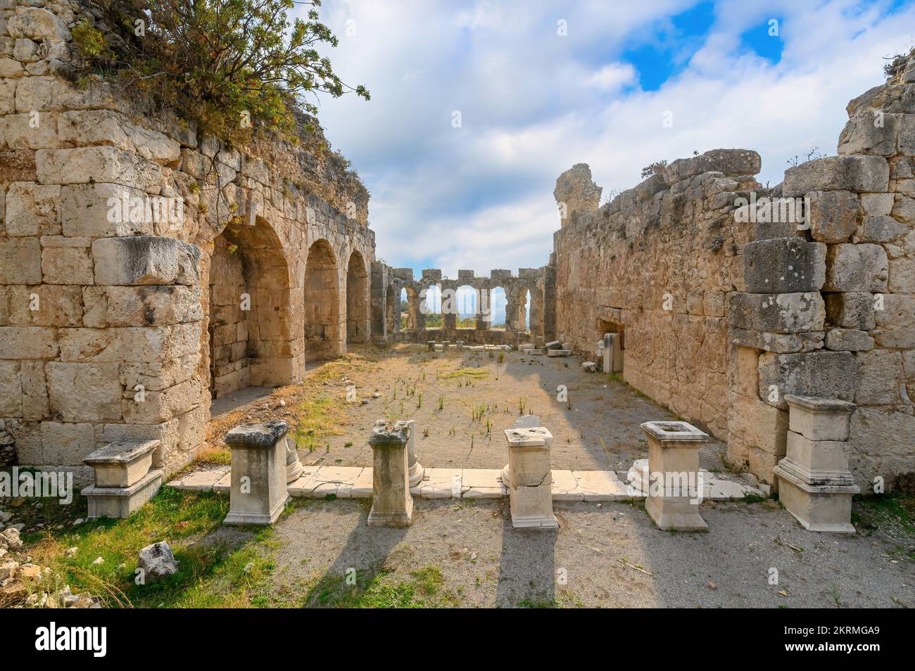 Tlos ruins and tombs, an ancient Lycian city near the town of ...