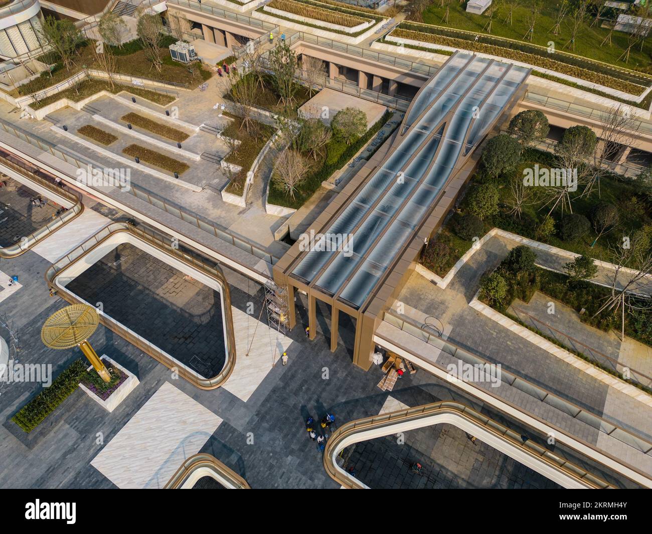 Aerial photo shows the Chengdu SKP in Chengdu City, southwest China's ...